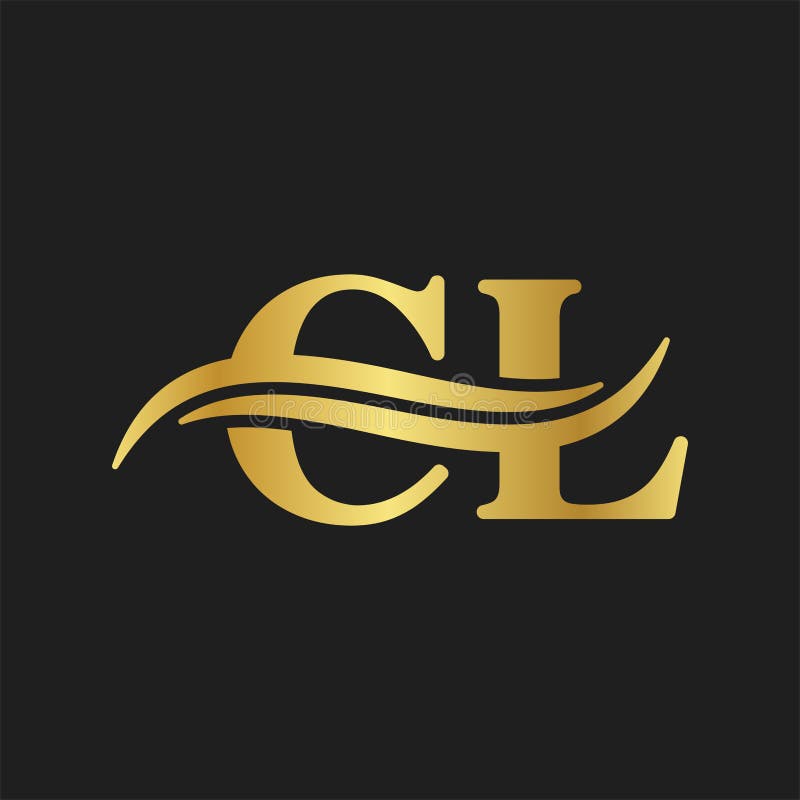 Elegant Letter Logo CL Wave Minimal Design Stock Vector - Illustration ...