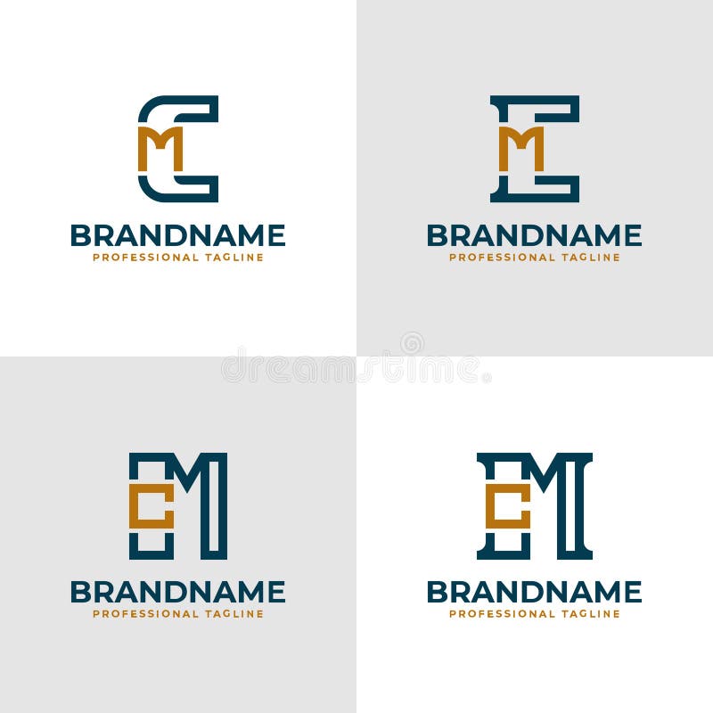 Elegant Letters CM and MC Monogram Logo, Suitable for Business with CM ...