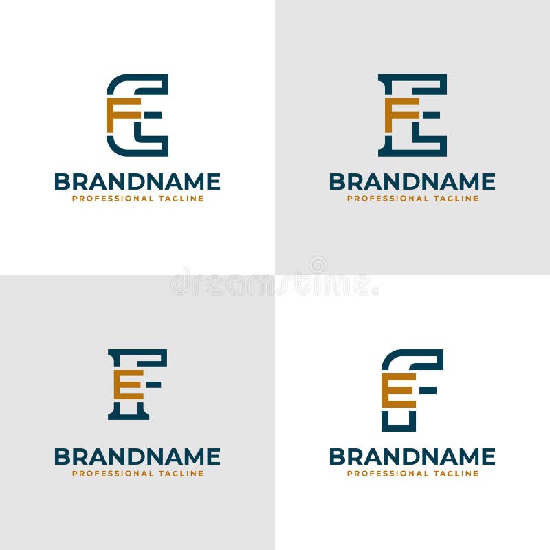 Elegant Letters EF and FE Monogram Logo, Suitable for Business with EF ...