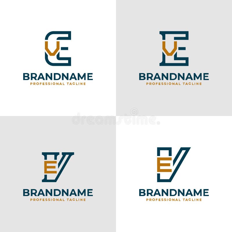 Elegant Letters EV and VE Monogram Logo, Suitable for Business with EV ...