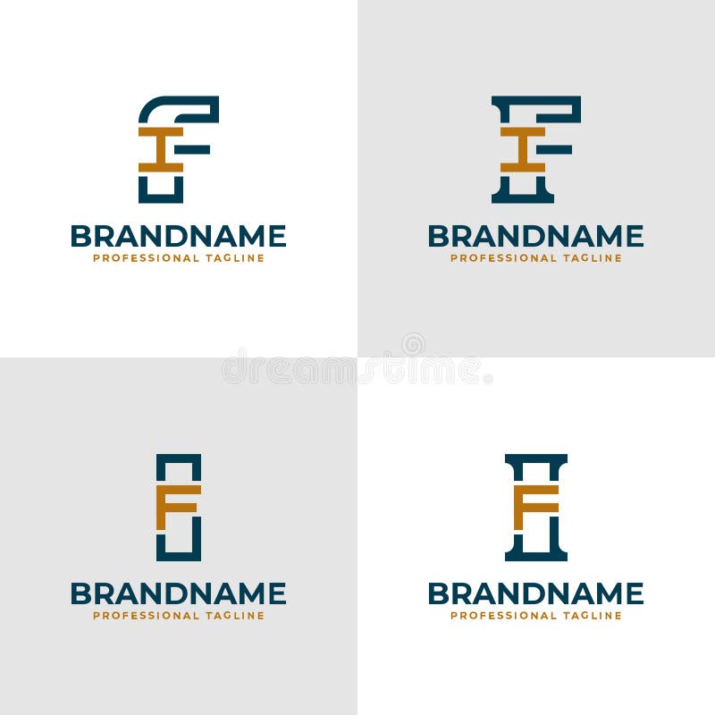 Elegant Letters FI and IF Monogram Logo, Suitable for Business with FI ...