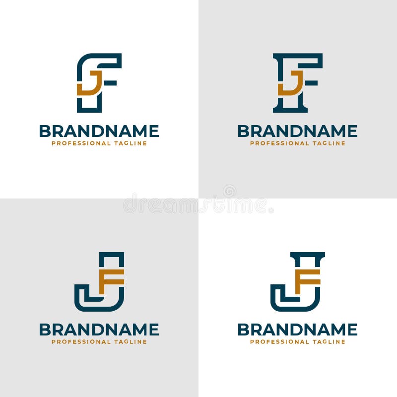 Elegant Letters FJ and JF Monogram Logo, Suitable for Business with FJ ...