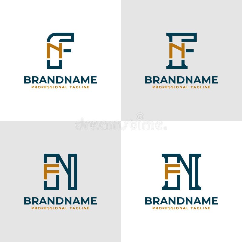 Elegant Letters FN and NF Monogram Logo, Suitable for Business with FN ...