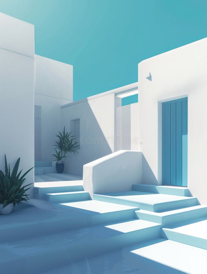 Elegant, Light Architecture in a Minimalist Style, Emphasizing the ...