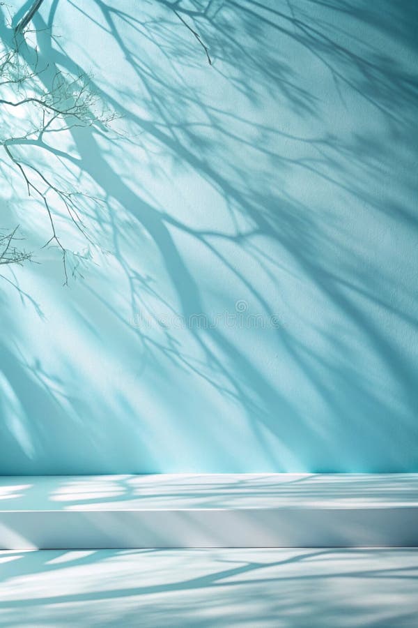 Elegant Light Blue Backdrop with Shadows Stock Illustration ...