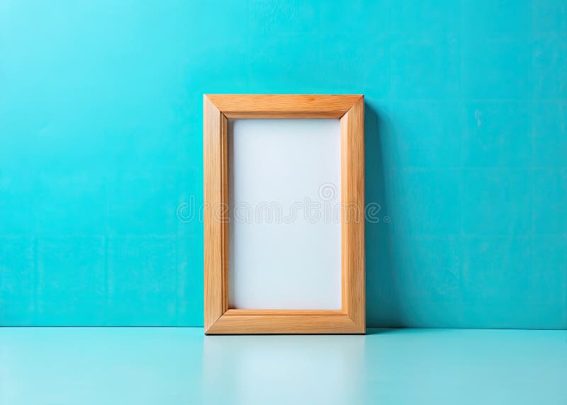 Elegant Light Blue Photo Frame Mockup Versatile Empty Frame Template ...