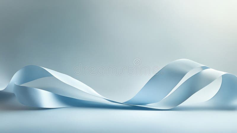 Elegant Light Blue Ribbon Abstract Design Stock Illustration ...