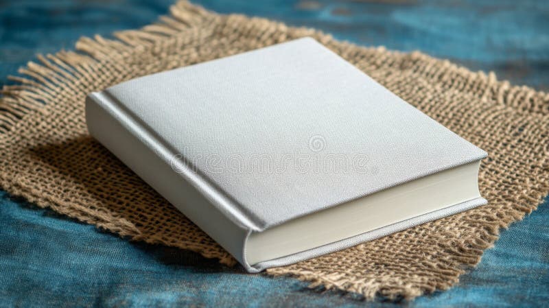 Elegant Light Gray Book on Linen Fabric Stock Illustration ...