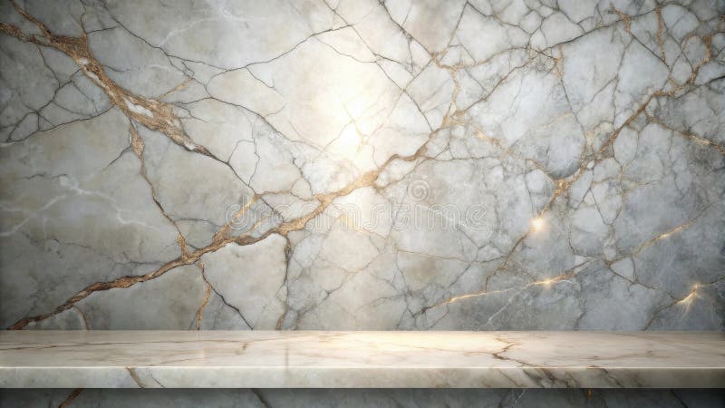 Elegant Light Grey Marble Backdrop with Luxurious Countertop ...