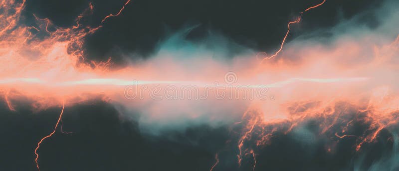 Elegant Lightning Frame Overlay with Soft Edges and Gentle Glow on Dark ...