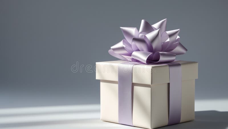 Elegant Lilac Gift Box with Bow for Special Occasions Stock Photo ...