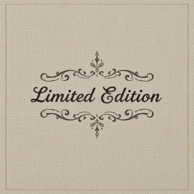 Elegant Limited Edition Text with Ornate Design on Canvas Background ...