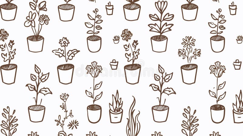 Elegant Line Art Contour Seamless Pattern for Design Projects and ...