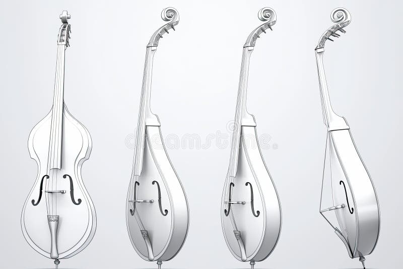 Elegant Line Drawings Showcase the Unique Forms of Classical Musical ...