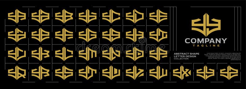 Elegant Line Initial Letter Y YY Logo Bundle Stock Vector ...