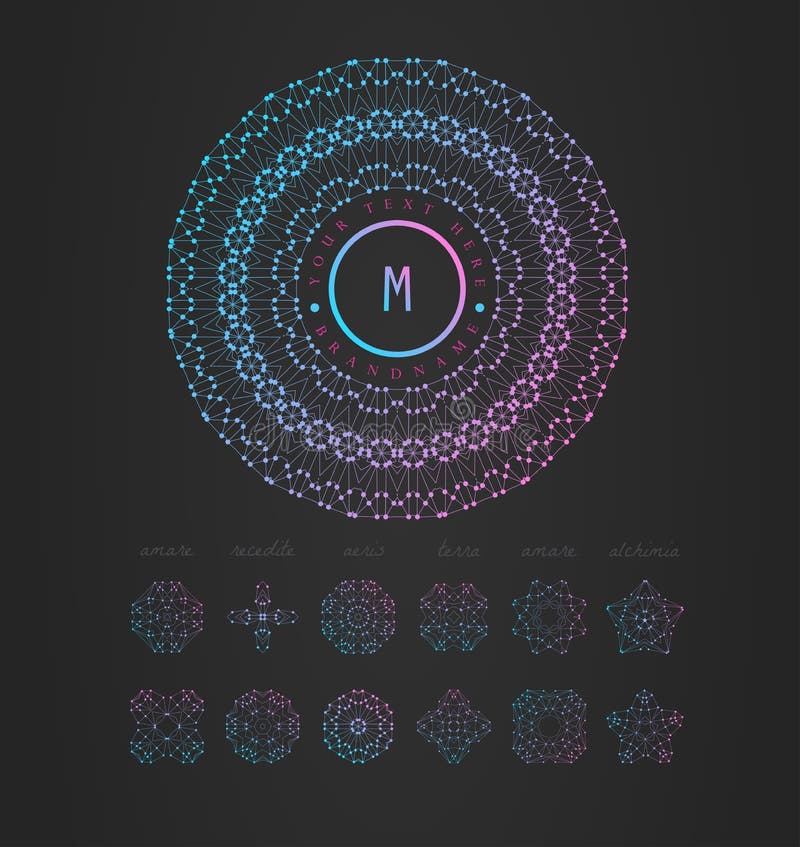 Elegant Linear Abstract Monogram, Logo Design Template. Stock Vector ...