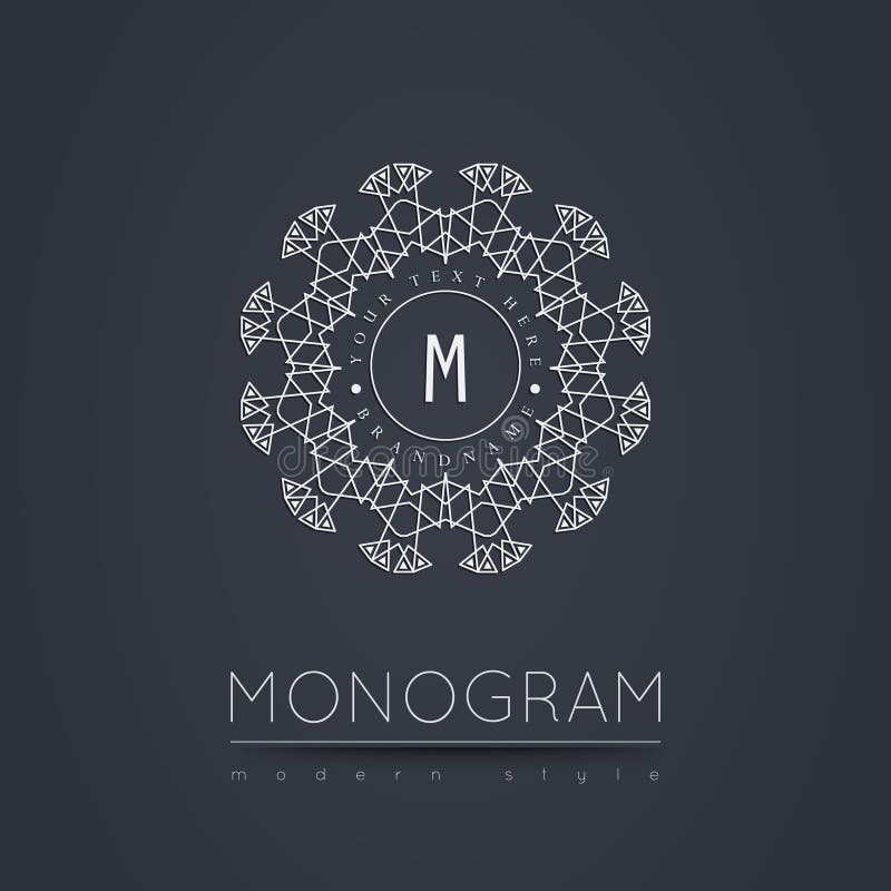 Elegant Linear Abstract Monogram, Logo Design Template. Stock Vector ...