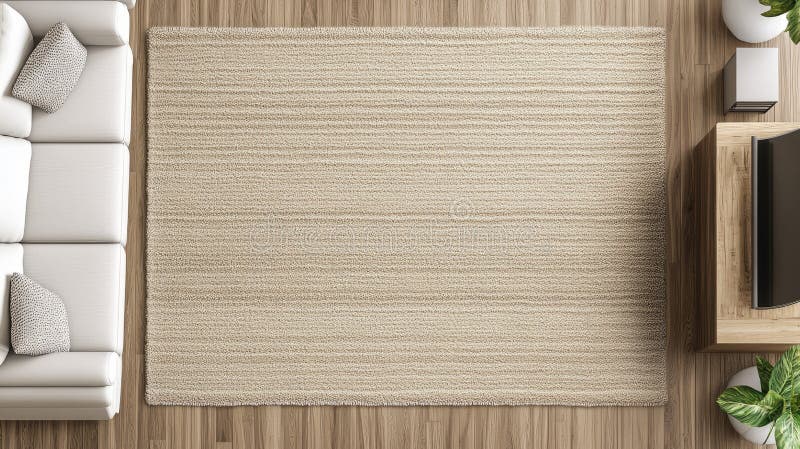 This Elegant Living Space Features a Cream Carpet with Wavy Lines ...