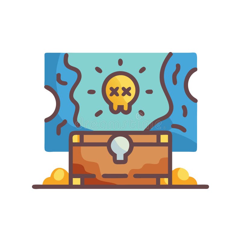 Elegant Lost Treasure Icon for Illustrations Stock Vector ...
