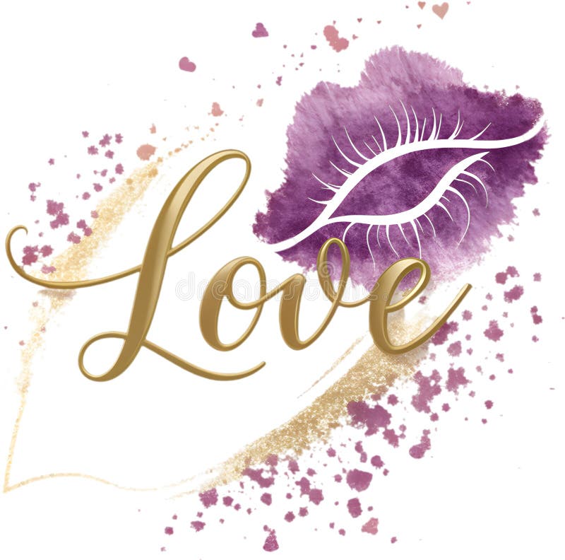 Elegant "love" Calligraphy for Romantic Clipart Designs. Stock Photo ...