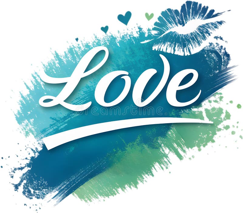 Elegant "love" Calligraphy for Romantic Clipart Designs. Stock Photo ...