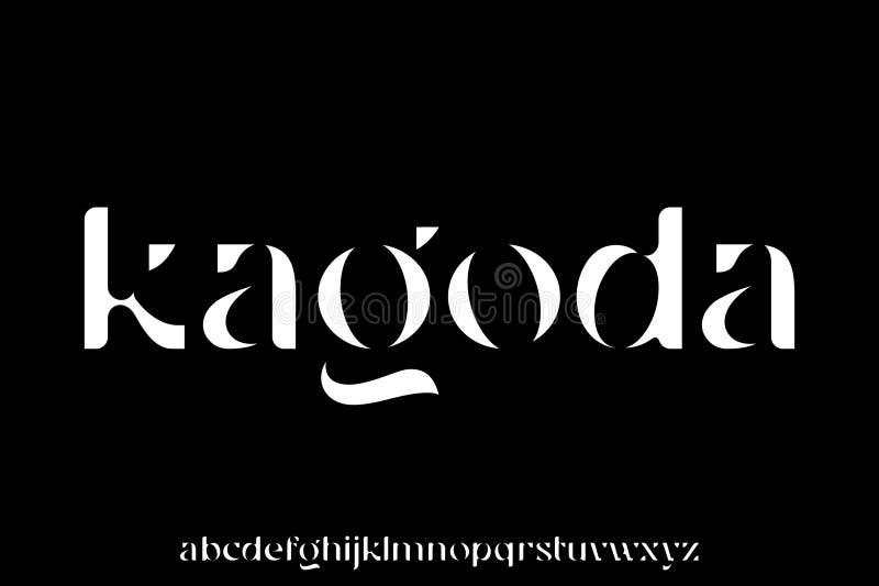 Abstract Unique Alphabets Display Font Vector. Stock Vector ...