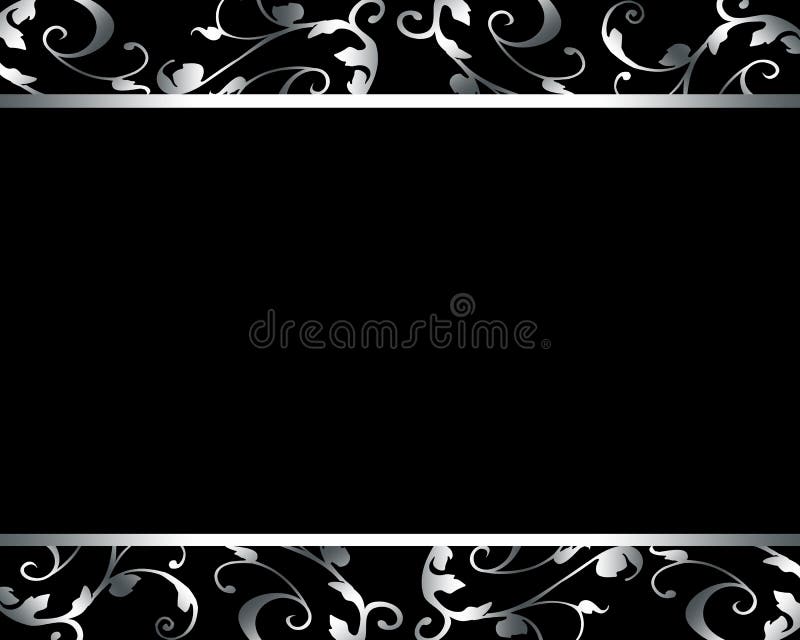 Elegant luxury black card stock illustration. Illustration of border ...