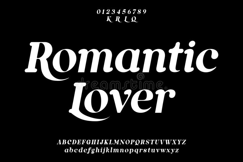 Bold Elegant Italic Serif Font Vector with Lowercase, Numeral and ...