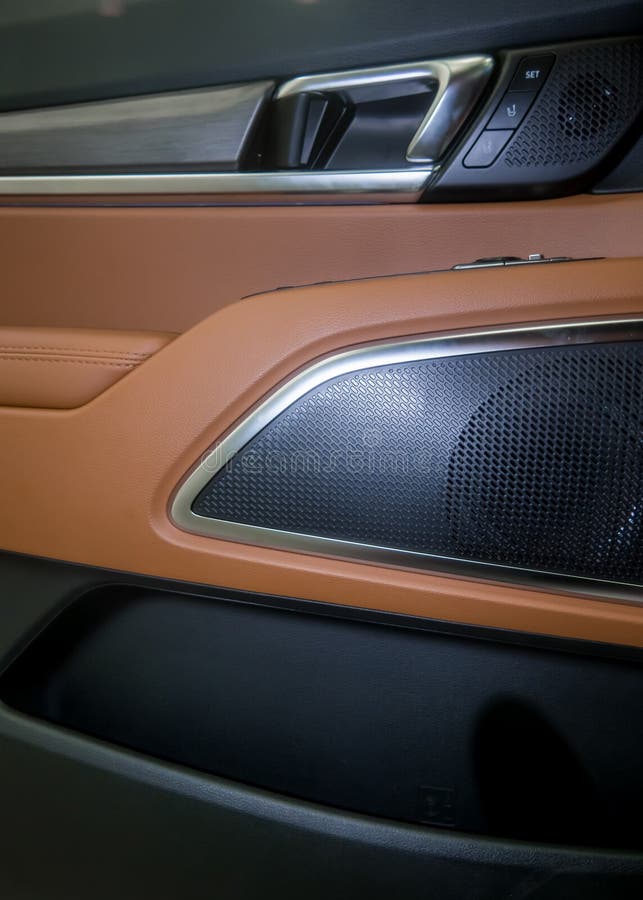 Elegant Luxury Car Door Interior View Stock Photo - Image of door ...