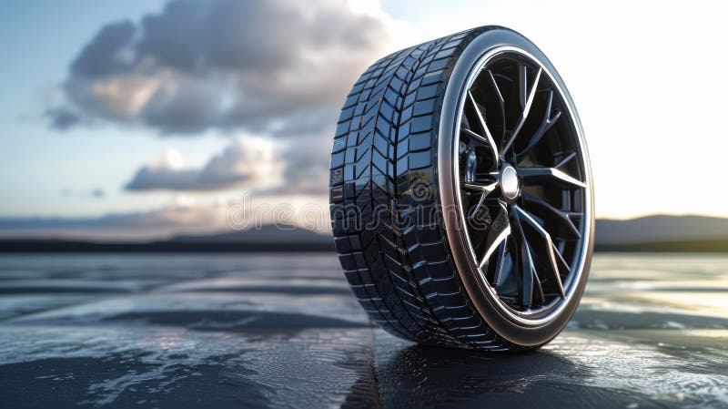 Elegant Luxury Car Tire Showcasing Performance and Durability in High ...