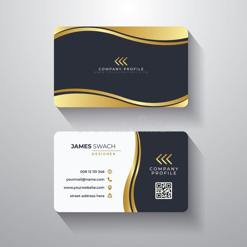 Elegant Luxury Gold Card Name Stock Vector - Illustration of contact ...