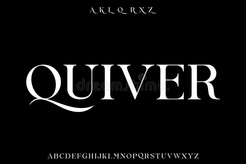 High Contrast Serif Display Font Vector with Alternate. Elegant Luxury ...