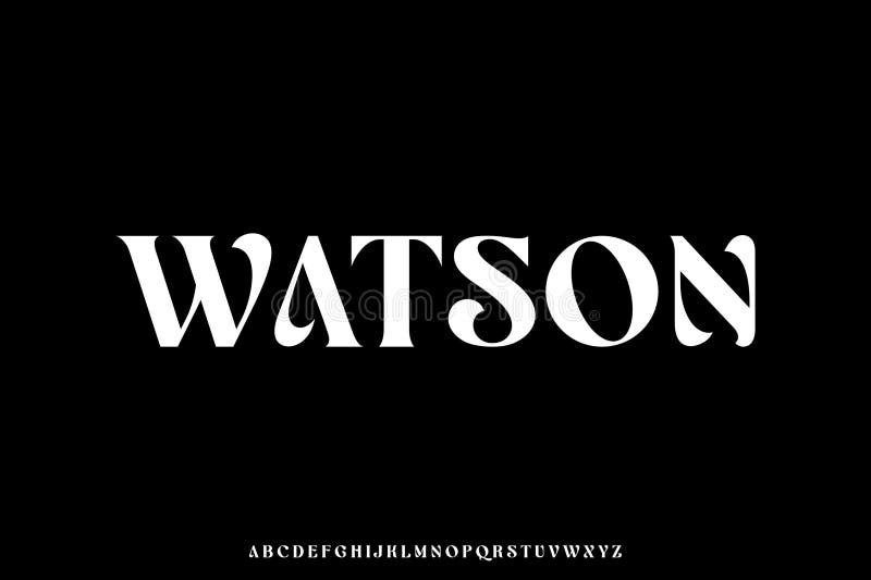 Beautiful Elegant Natural Curved Display Font Vector Stock Vector ...