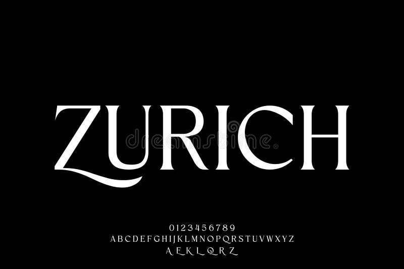 Elegant Serif with Stylistic Alternate Display Font Vector Stock Vector ...