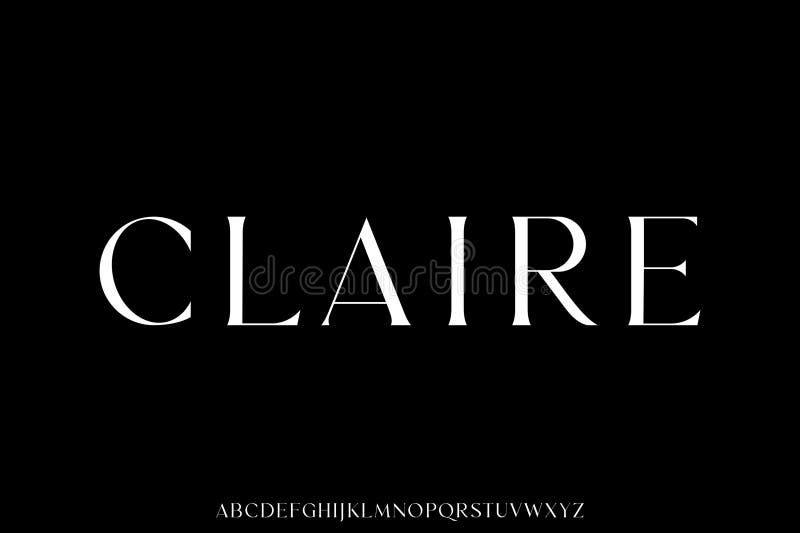 Beautiful Luxury Serif Font Vector Illustration Minimal Design Style ...