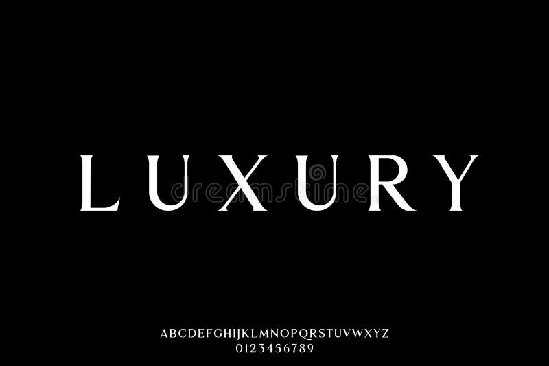 Fancy Luxury Sharp Serif Display Font Vector Stock Vector ...