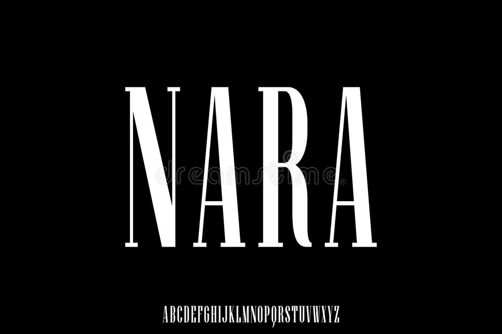 Elegant Luxury Tall Serif Alphabet Display Font Vector. High End ...
