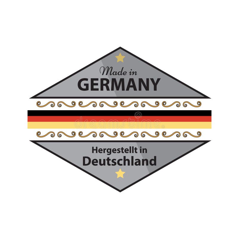 Elegant Made in Germany Label Design. Stock Vector - Illustration of ...