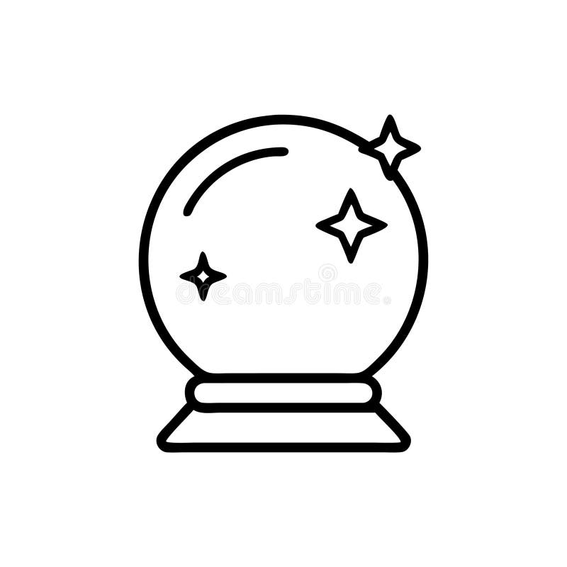 Elegant Magic Orb Icon for Fantasy Art Stock Vector - Illustration of ...