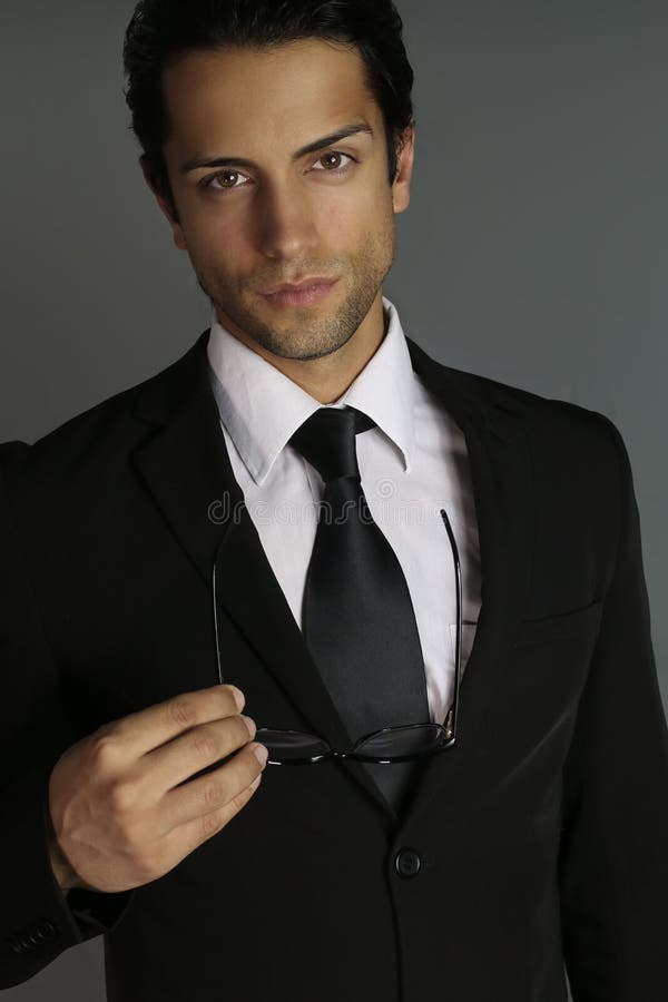 Elegant Man Holding Glasses Stock Photo - Image of style, handsome ...