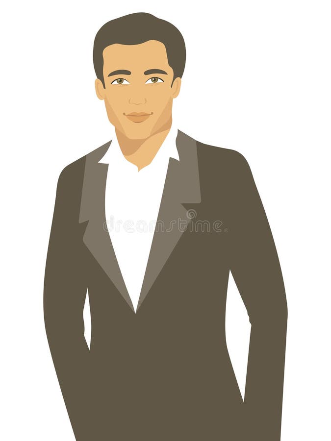 Attractive Male Body Poster with Grunge Effect. Vector Illustration ...