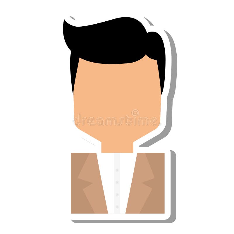 Elegant Man Male Isolated Icon Stock Vector - Illustration of fashion ...