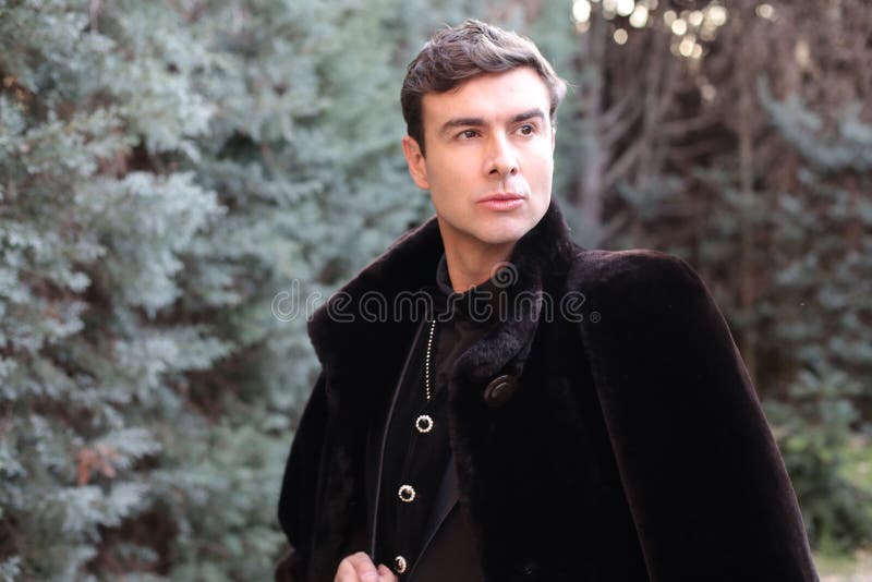 Elegant Man Wearing Full Black Outfit Stock Image - Image of executive ...