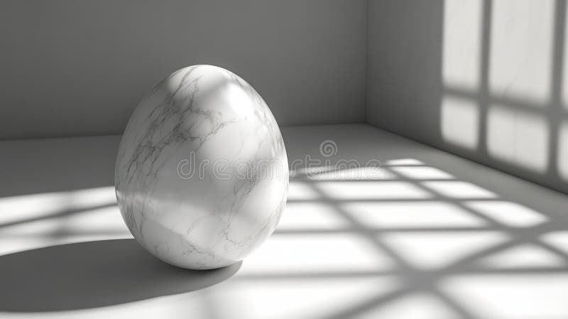 This Elegant Marble Egg Features an Intricate Pattern that Showcases ...