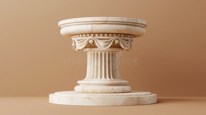 Elegant Marble Pedestal with Classical Roman Design Elements. Stock ...