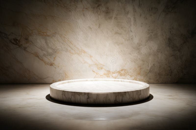 Elegant Marble Platform Against a Textured Background Stock ...