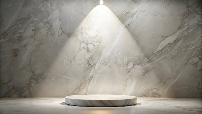 Elegant Marble Platform with Dramatic Lighting for Product Display ...