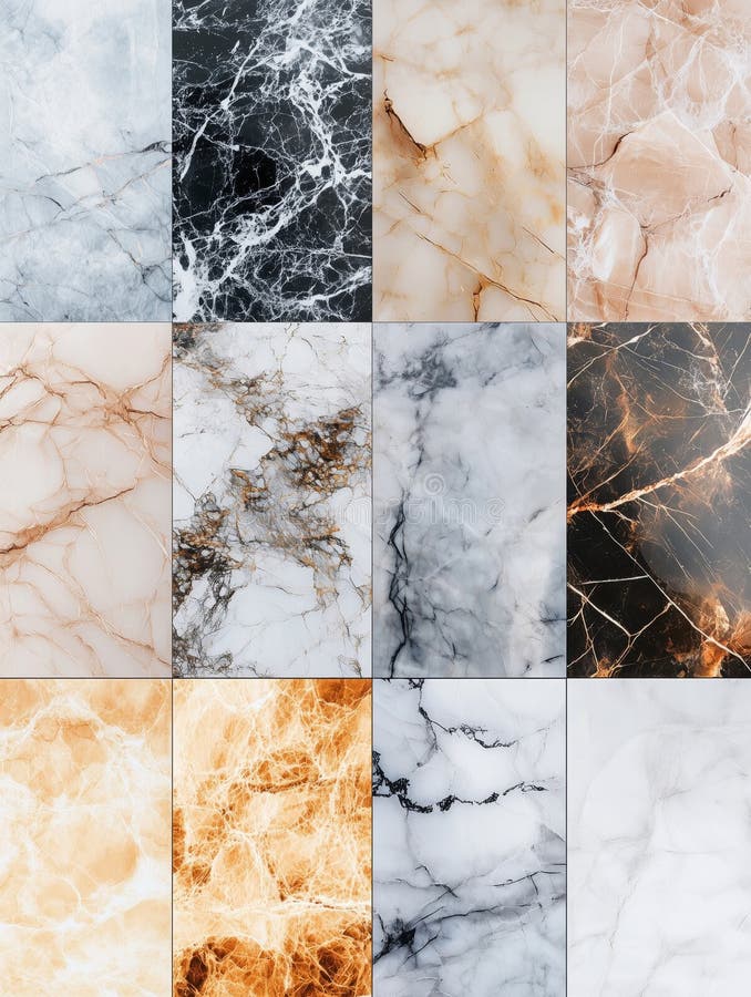 Elegant Marble Texture Collection with Diverse Patterns and Colors ...