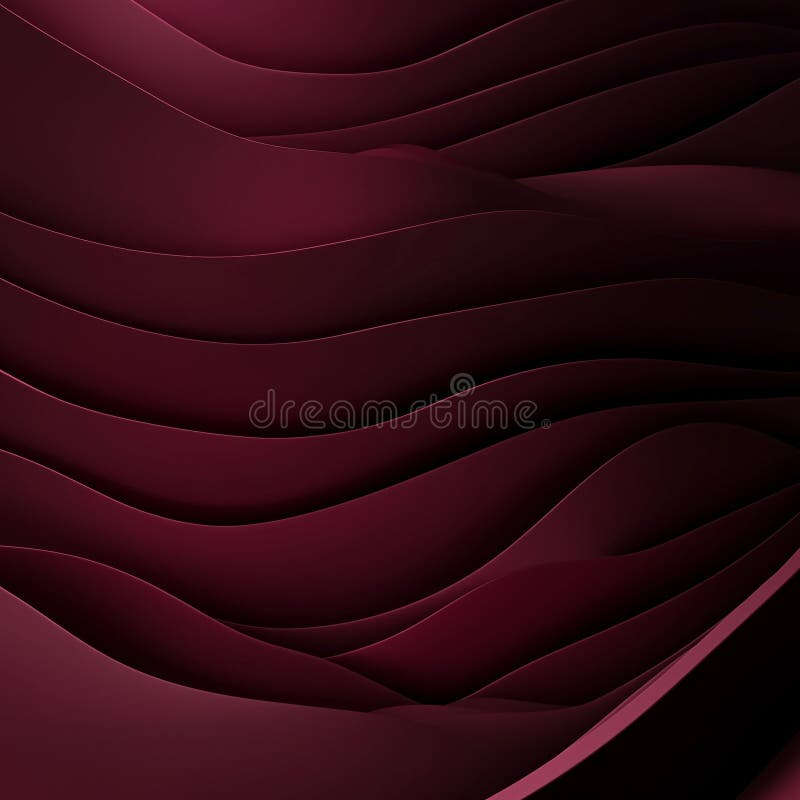 Elegant Maroon Wave Pattern Visual with Smooth Curved Layers Stock ...