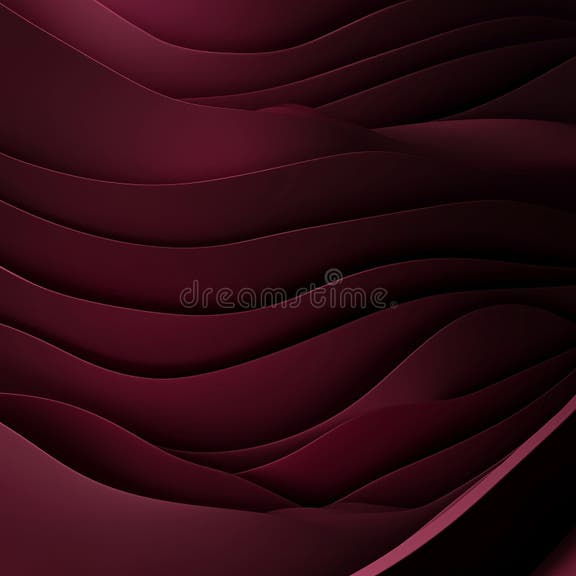 Elegant Maroon Wave Pattern Visual with Smooth Curved Layers Stock ...